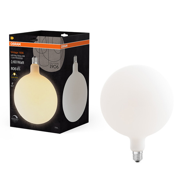 Osram LED lamp E27 | Globe G200 | Vintage 1906 | Mat | 2700K | Dimbaar 7.3W (60W) Osram 123led.nl